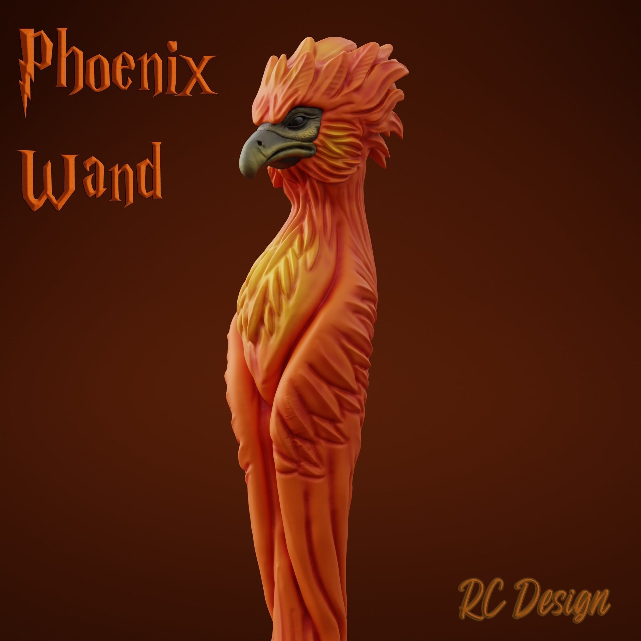Wand Phoenix Harry Potter 3D model 3D printable | CGTrader