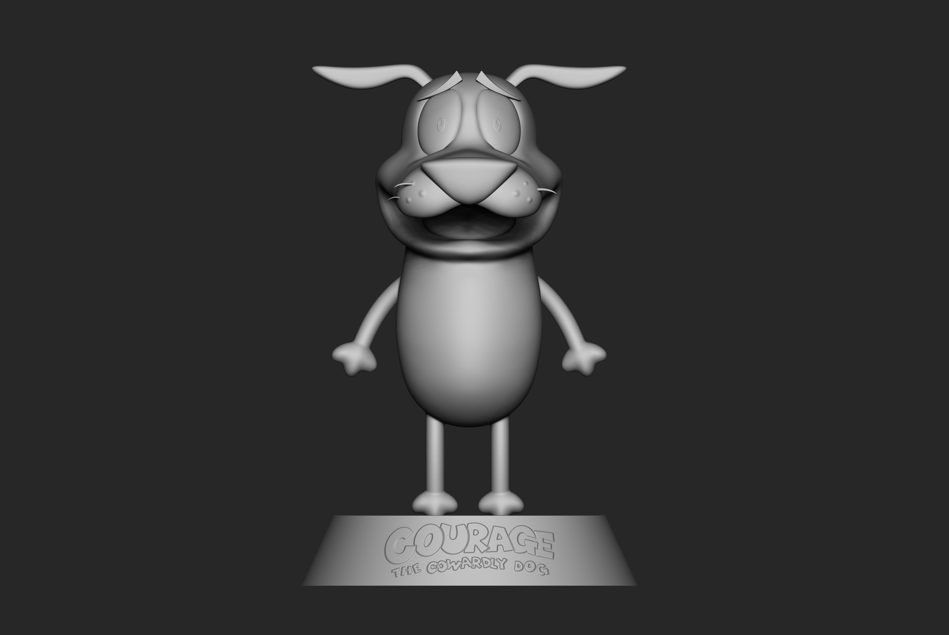 Courage the Cowardly Dog - Fan Art 3D model 3D printable | CGTrader