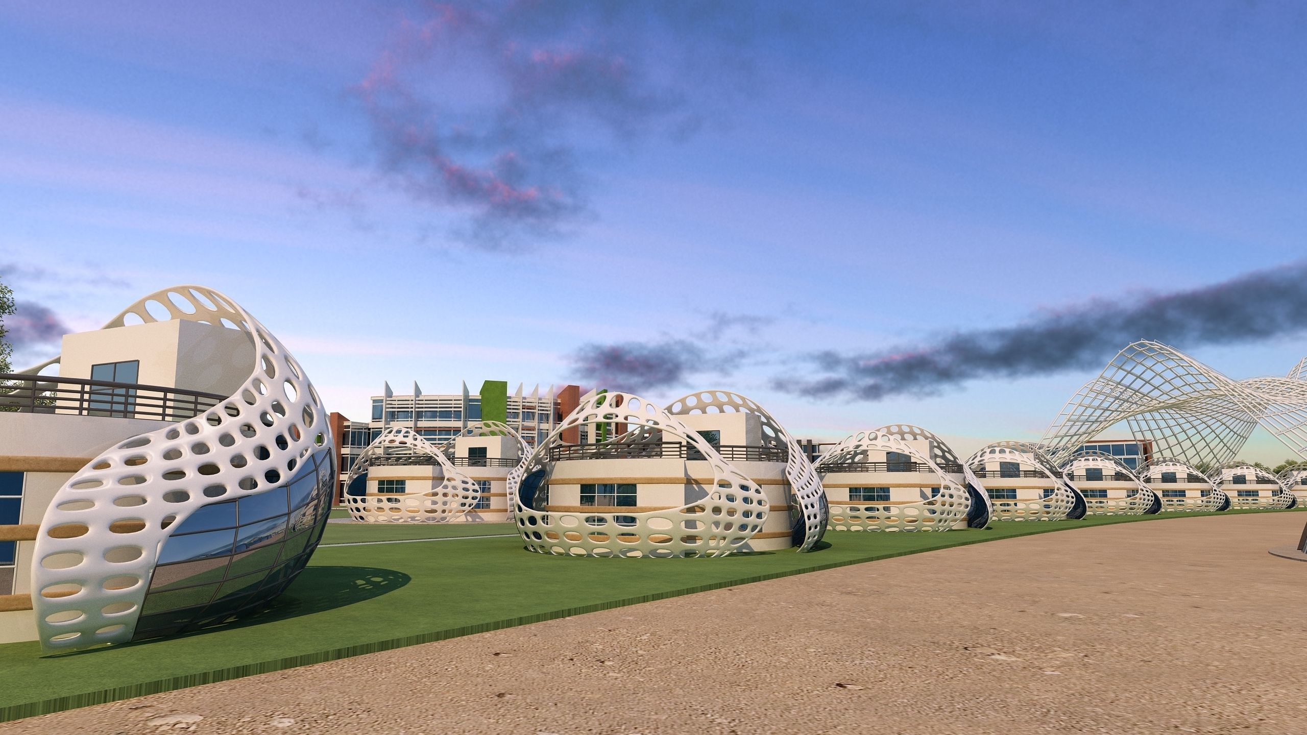0179 - Tourist Resort Architecture 3D Project - 2D Drawing 3D model ...