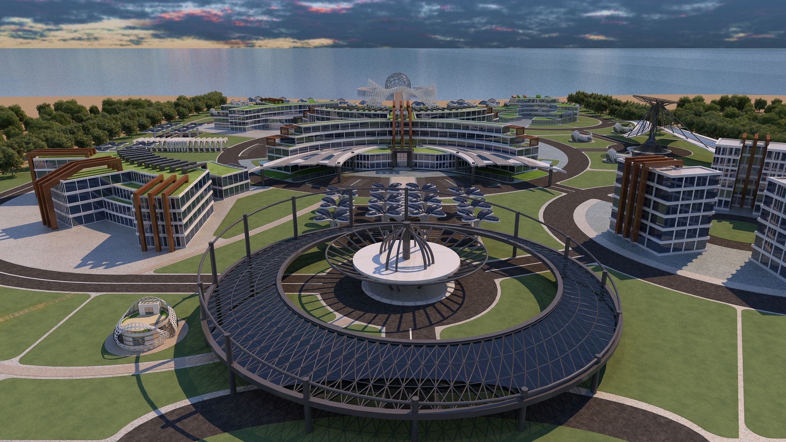 0179 - Tourist Resort Architecture 3D Project - 2D Drawing 3D model ...