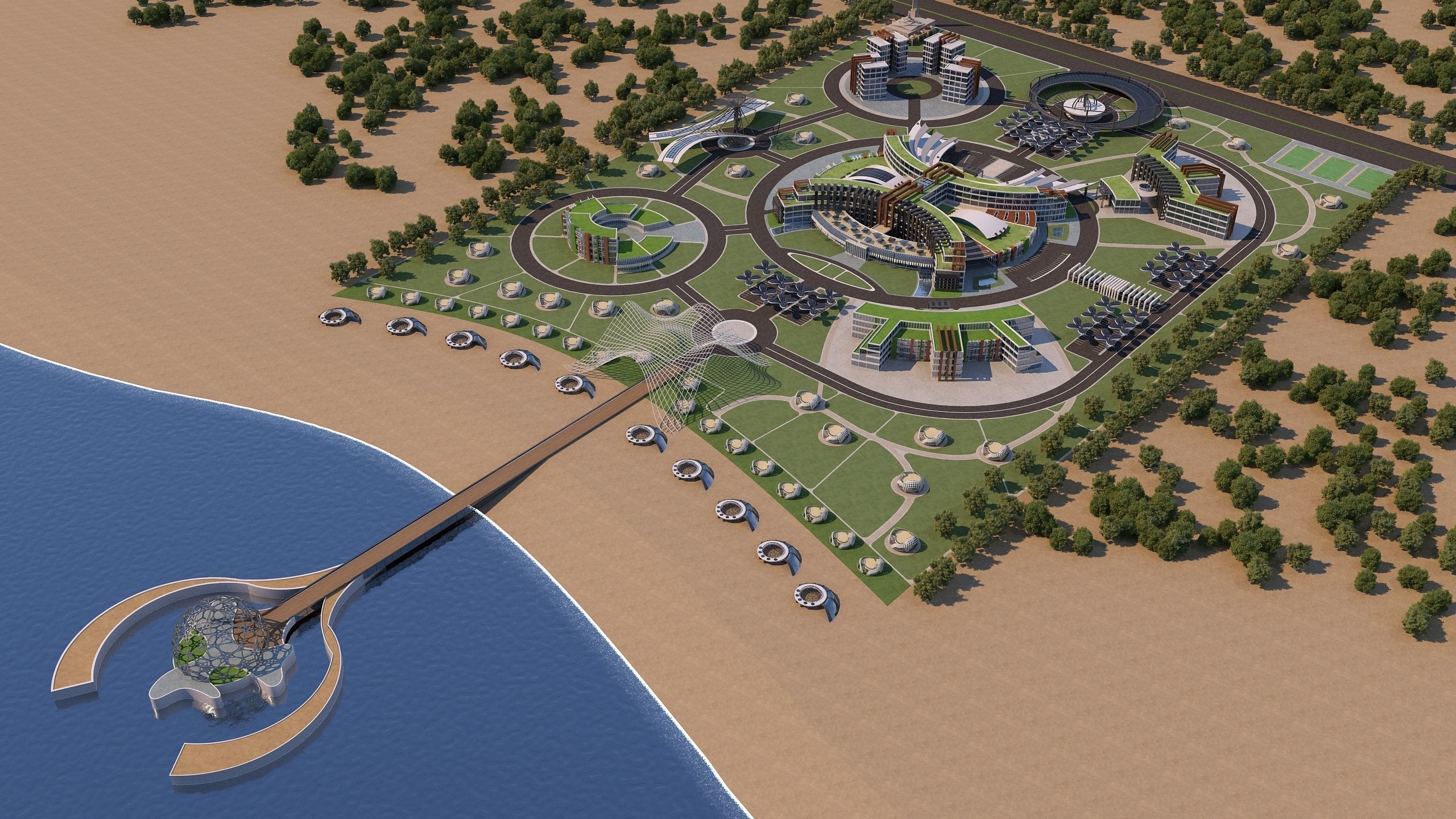 0179 - Tourist Resort Architecture 3D Project - 2D Drawing 3D model ...