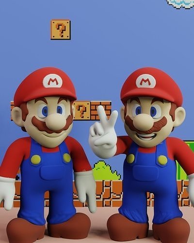 Mario 3D model 3D printable | CGTrader