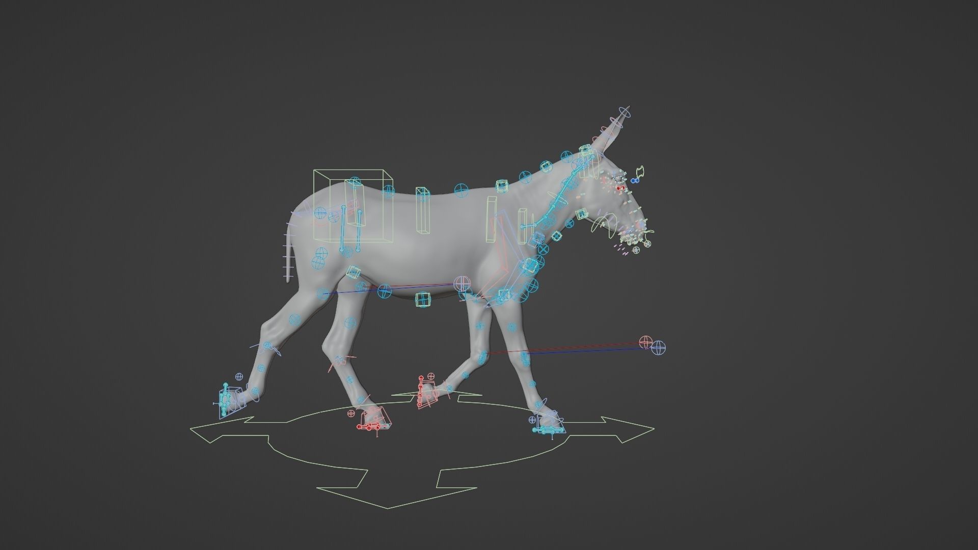 Donkey Summer Animation VFX Grace 3D model animated rigged | CGTrader