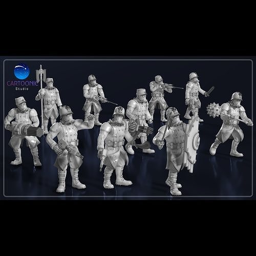 Guards Corps Set 01 3D model 3D printable | CGTrader