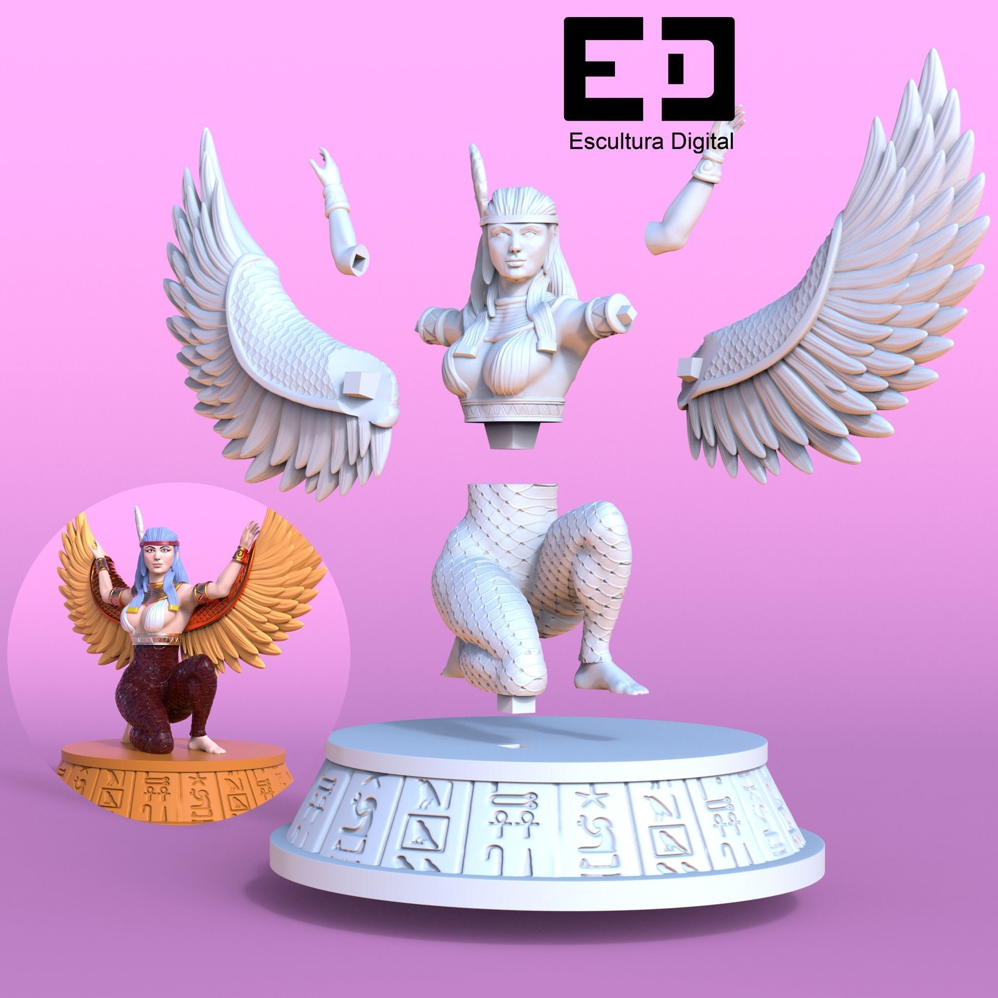 Goddess Maat - Maat diosa egipcia 3D model 3D printable | CGTrader