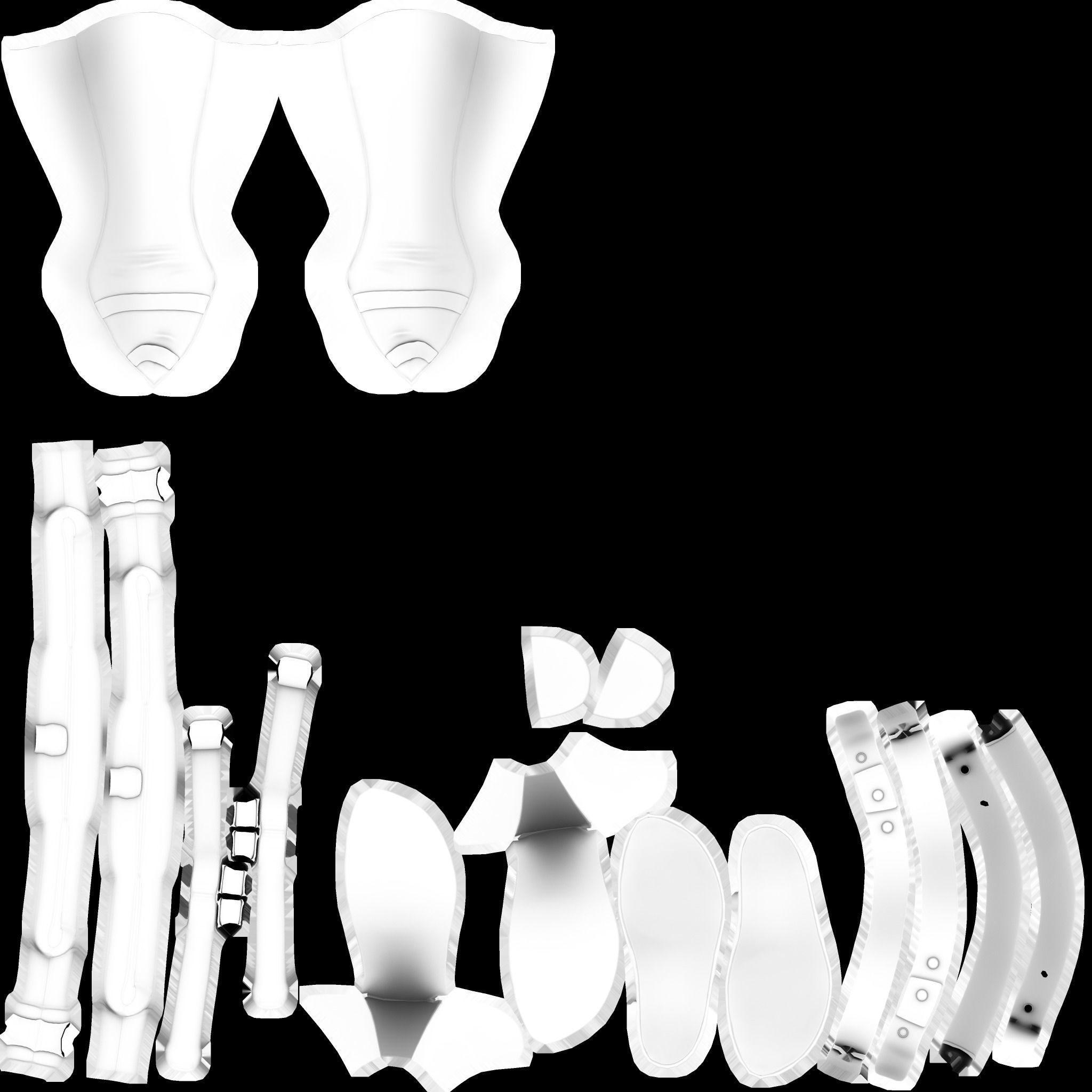 3D model Fantasy Warrior Stylized High Heel Calf Boots VR / AR / low-poly | CGTrader