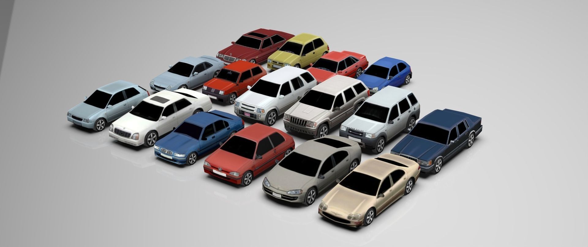 3D model Low-Poly cars VR / AR / low-poly | CGTrader