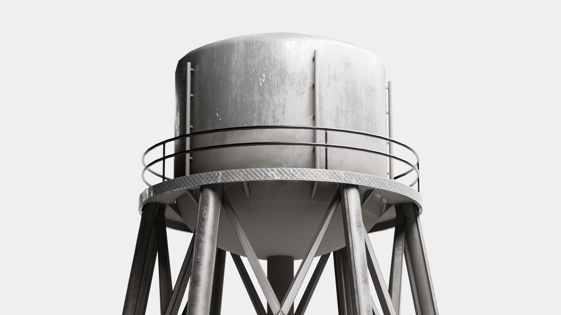 3D model Water Tower Tank Low Poly VR / AR / low-poly | CGTrader