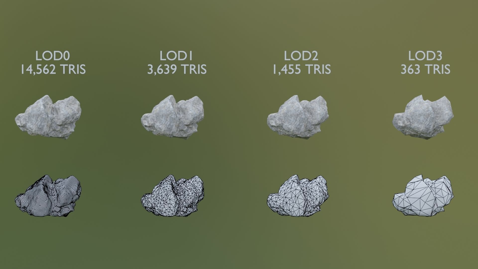 3D model Rubble Trouble - High-Quality 3D Concrete Chunk Set VR / AR ...