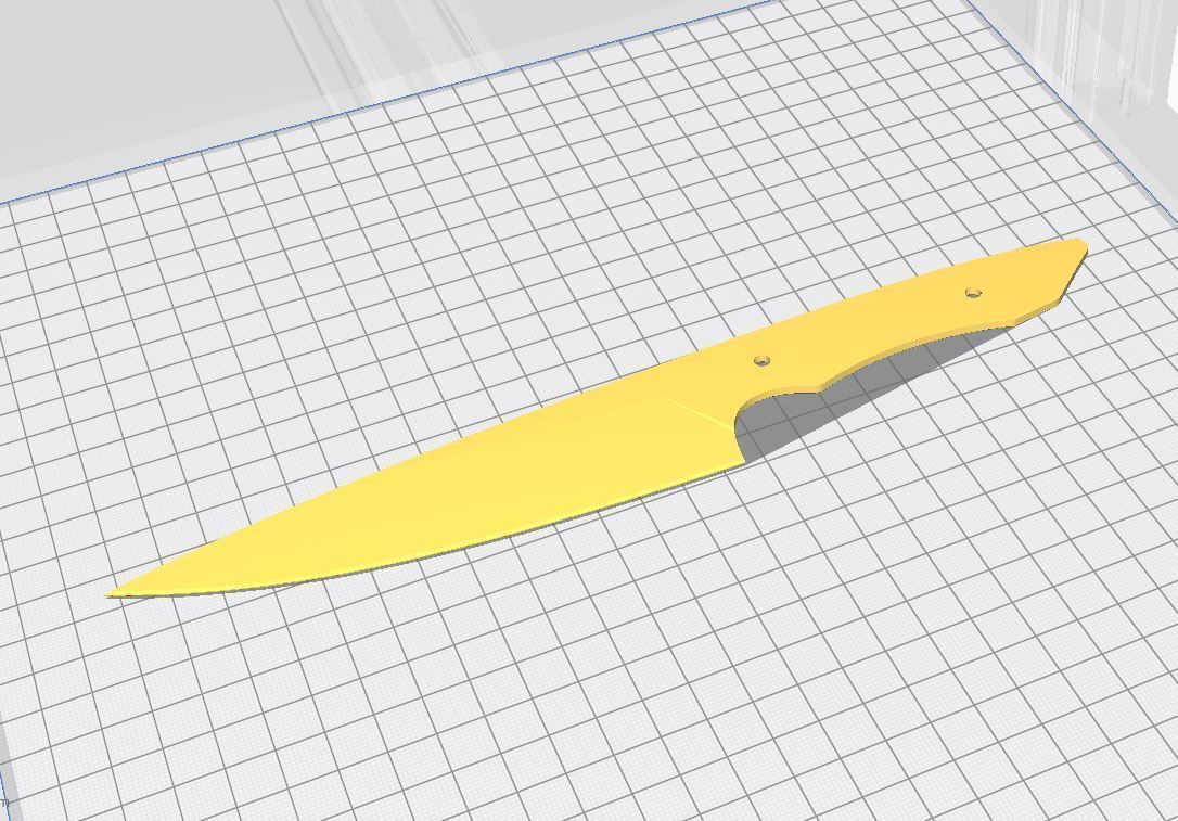 Kitchen knife design for knife maker with PDF sheet 3D model 3D ...