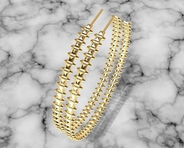 cartier earrings free 3D model 3D printable | CGTrader