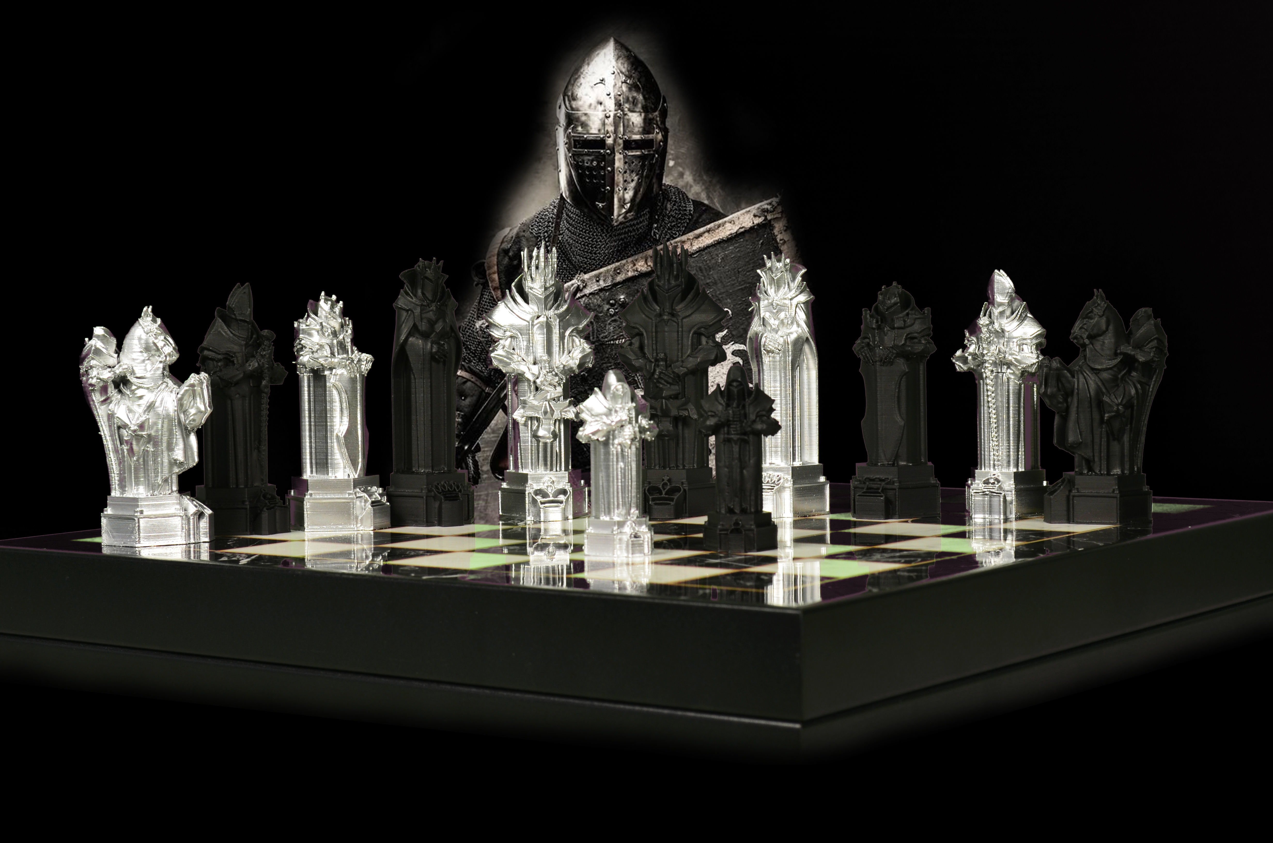 Knight - Crusader V2 Chess Set - 6 Chess Pieces 3D model 3D printable ...