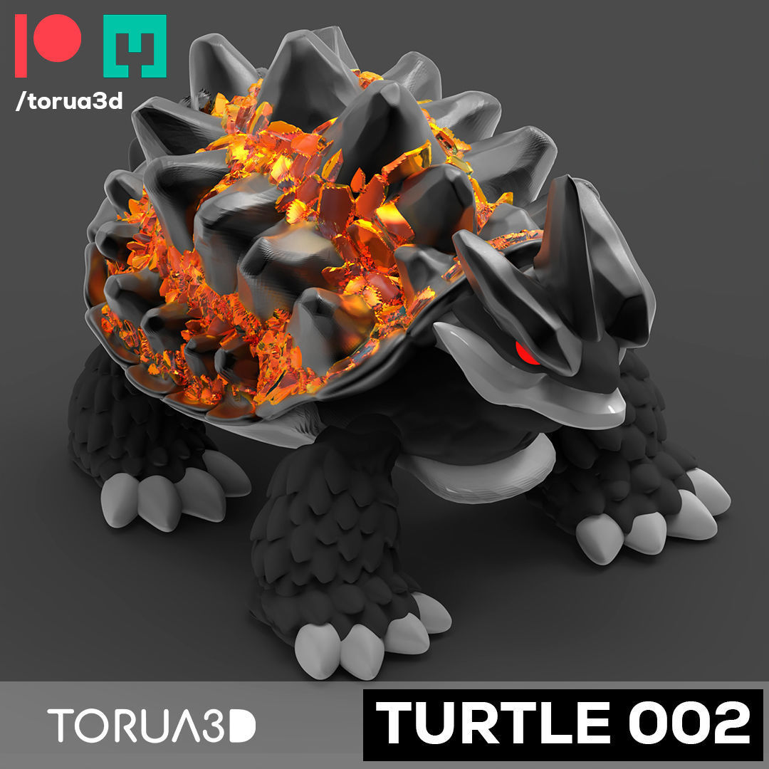 Articulated Turtle 002 Stl File For 3d Printing 3d Model 3d Printable