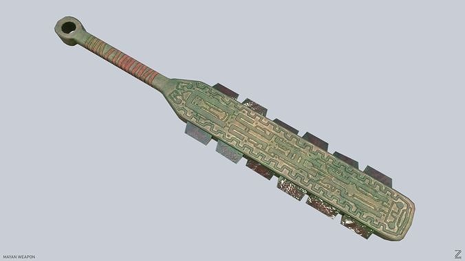 3D model Mayan weapon VR / AR / low-poly | CGTrader