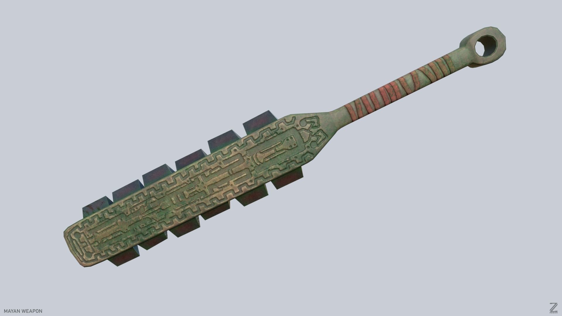 3D model Mayan weapon VR / AR / low-poly | CGTrader