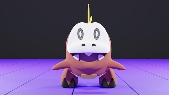 Fuecoco 3D 3D model animated rigged | CGTrader