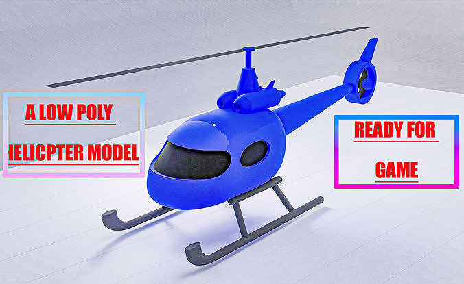 low poly helicopter free VR / AR / low-poly 3D model rigged | CGTrader