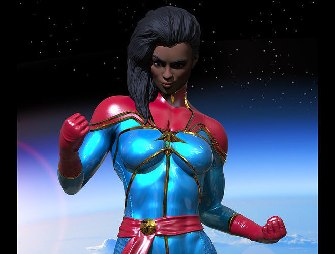 Captain Marvel 3D model 3D printable | CGTrader
