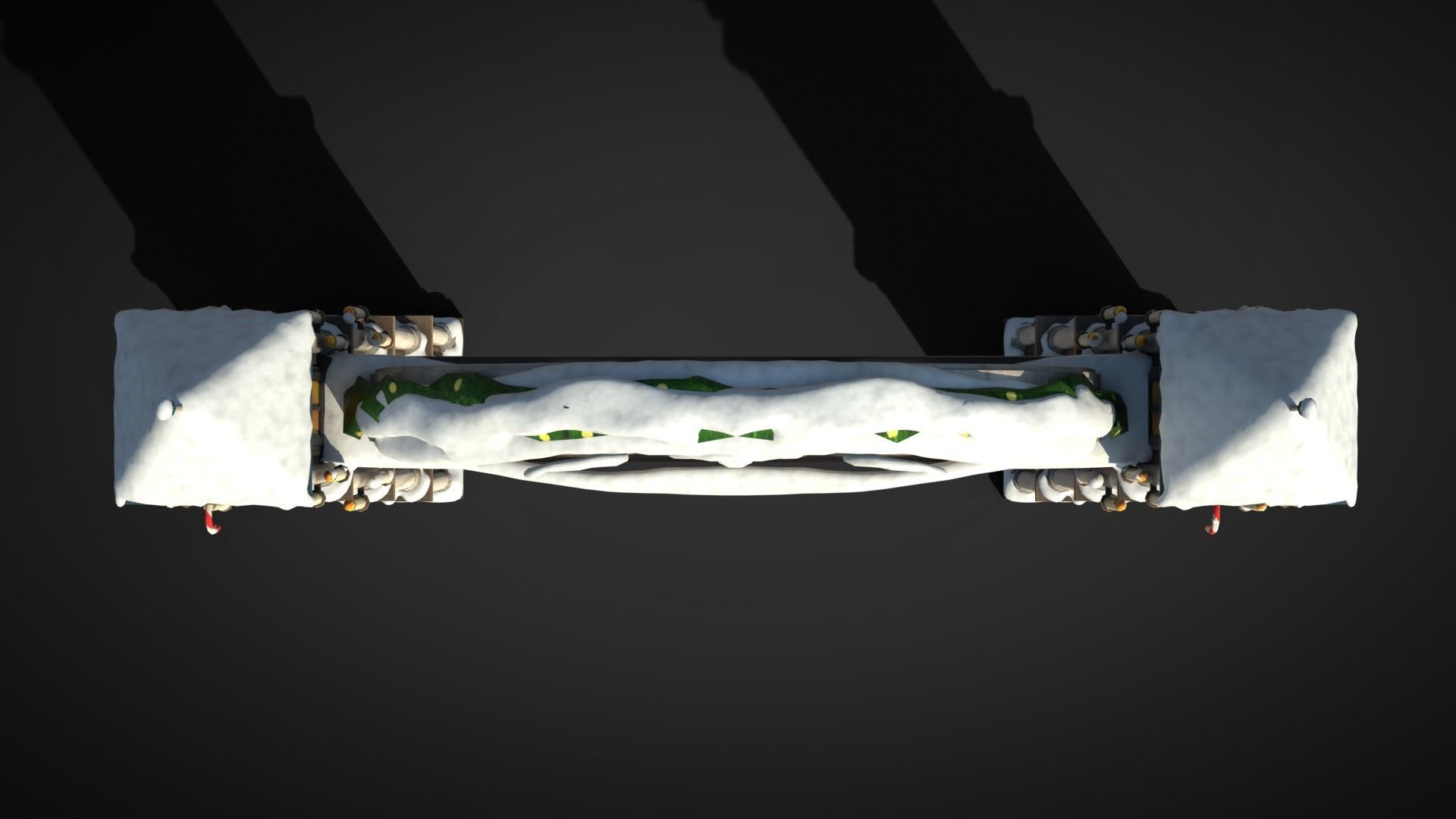 German christmas market gate 3D model | CGTrader