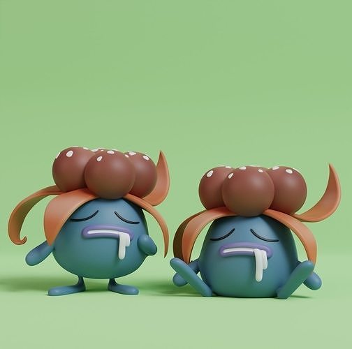Pokemon - Gloom with 2 poses 3D model 3D printable | CGTrader