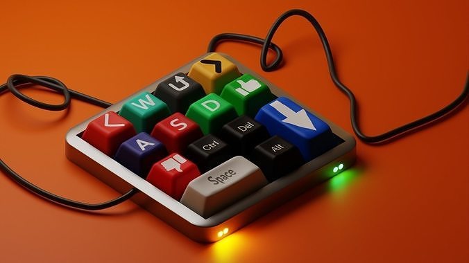 Three-dimensional model of a mini keyboard 3D model | CGTrader