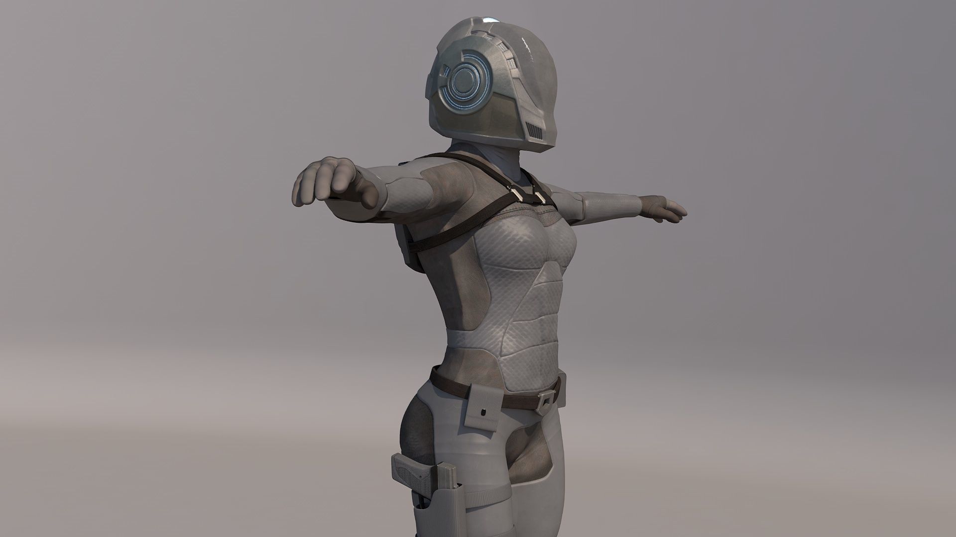 Sci-fi armor suit 3D model rigged | CGTrader
