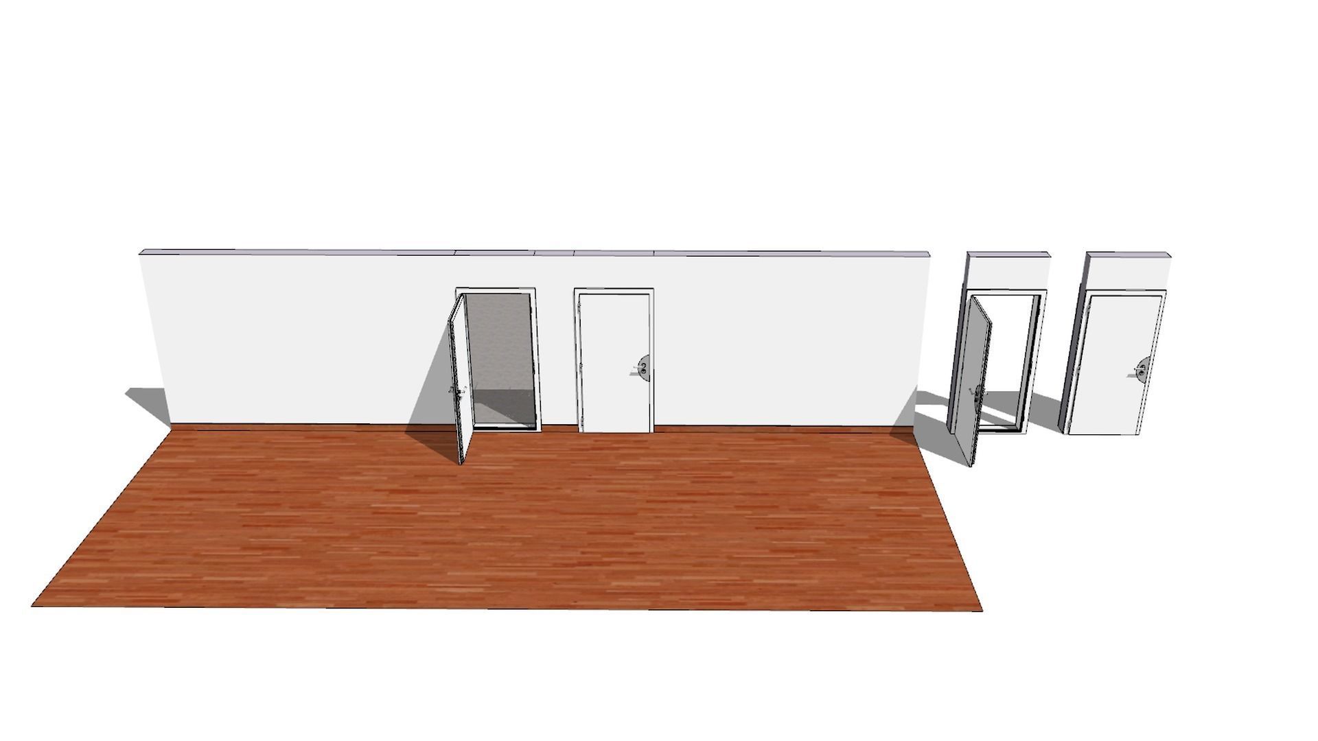 House door - Full wall section 3D model | CGTrader