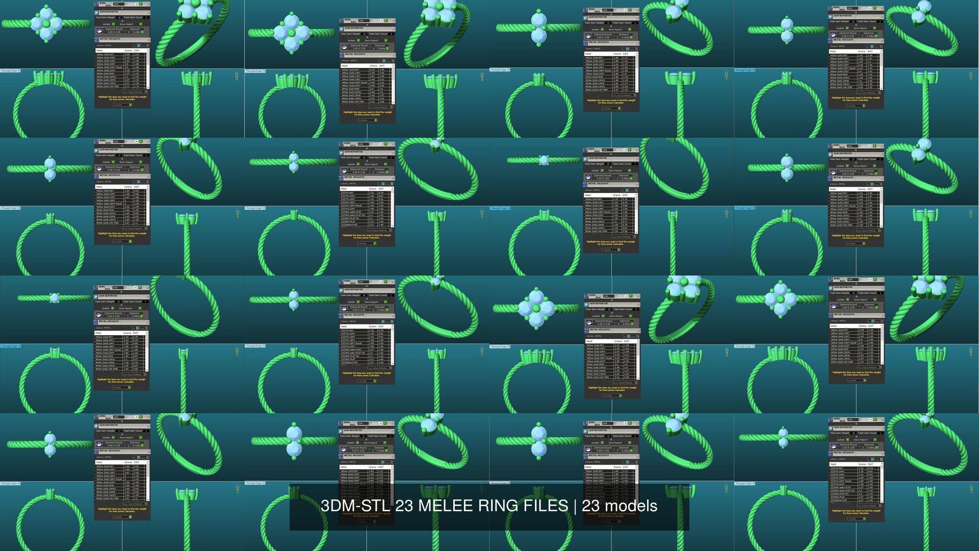 3DM-STL 23 MELEE RING FILES 3D Model Collection | CGTrader