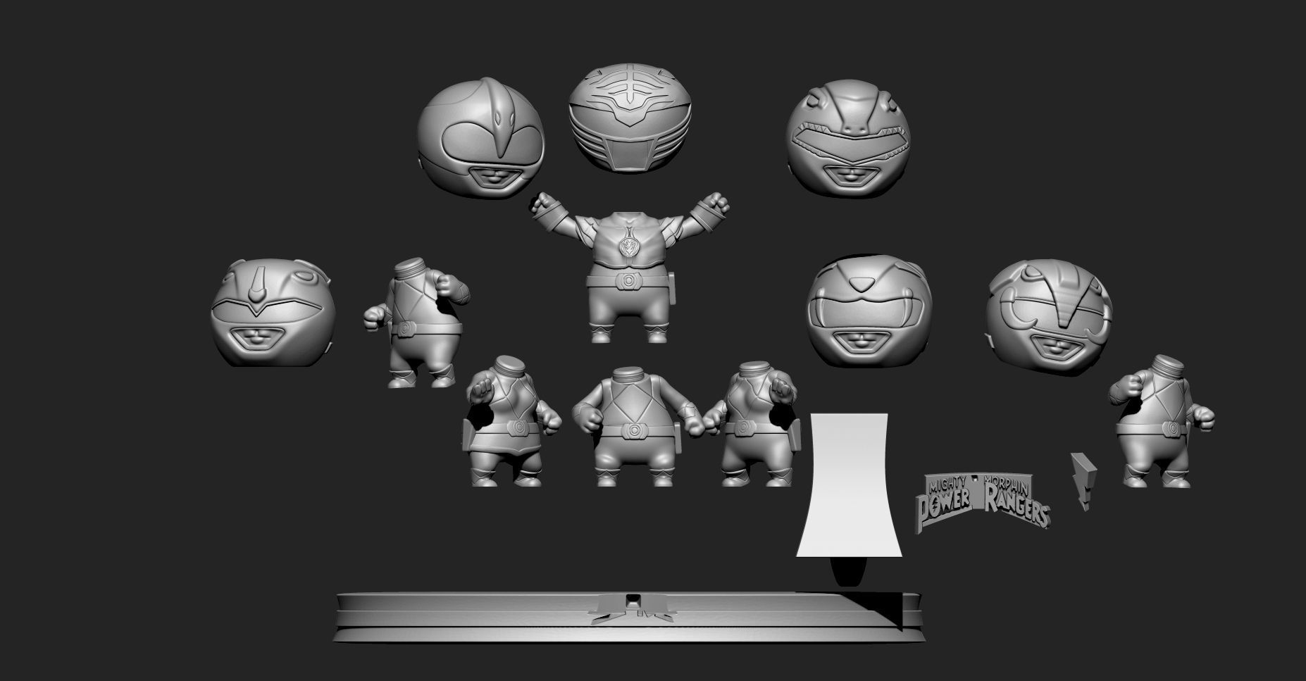 power rangers mini 3D model 3D printable | CGTrader