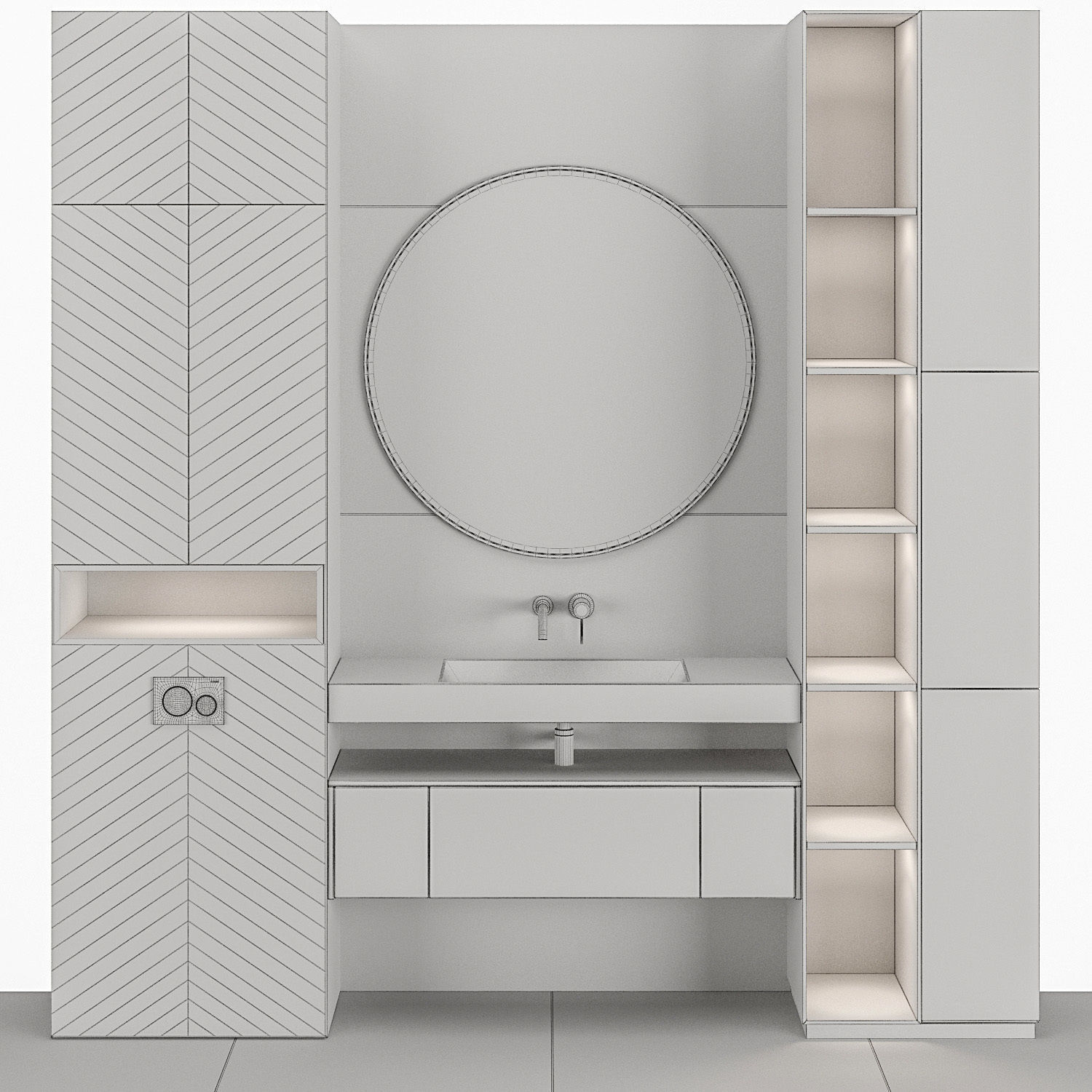 Bathroom Furniture B3 3D model | CGTrader