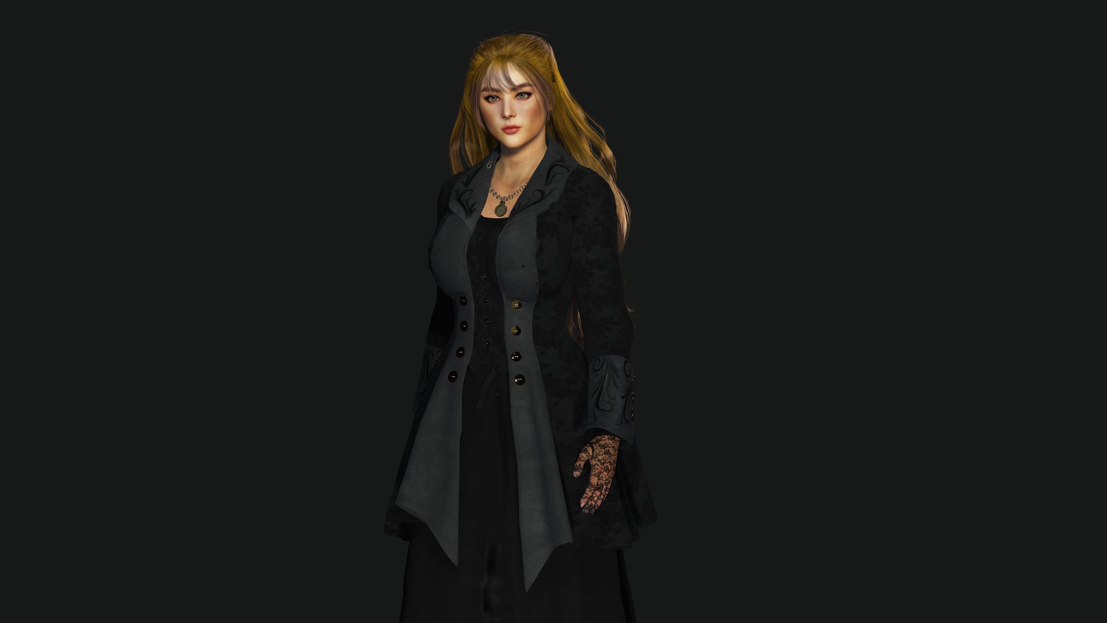 3D model 3D MEDIEVAL HUMAN RIGGED CHARACTER - BEAUTIFUL QUEEN PRINCESS ...