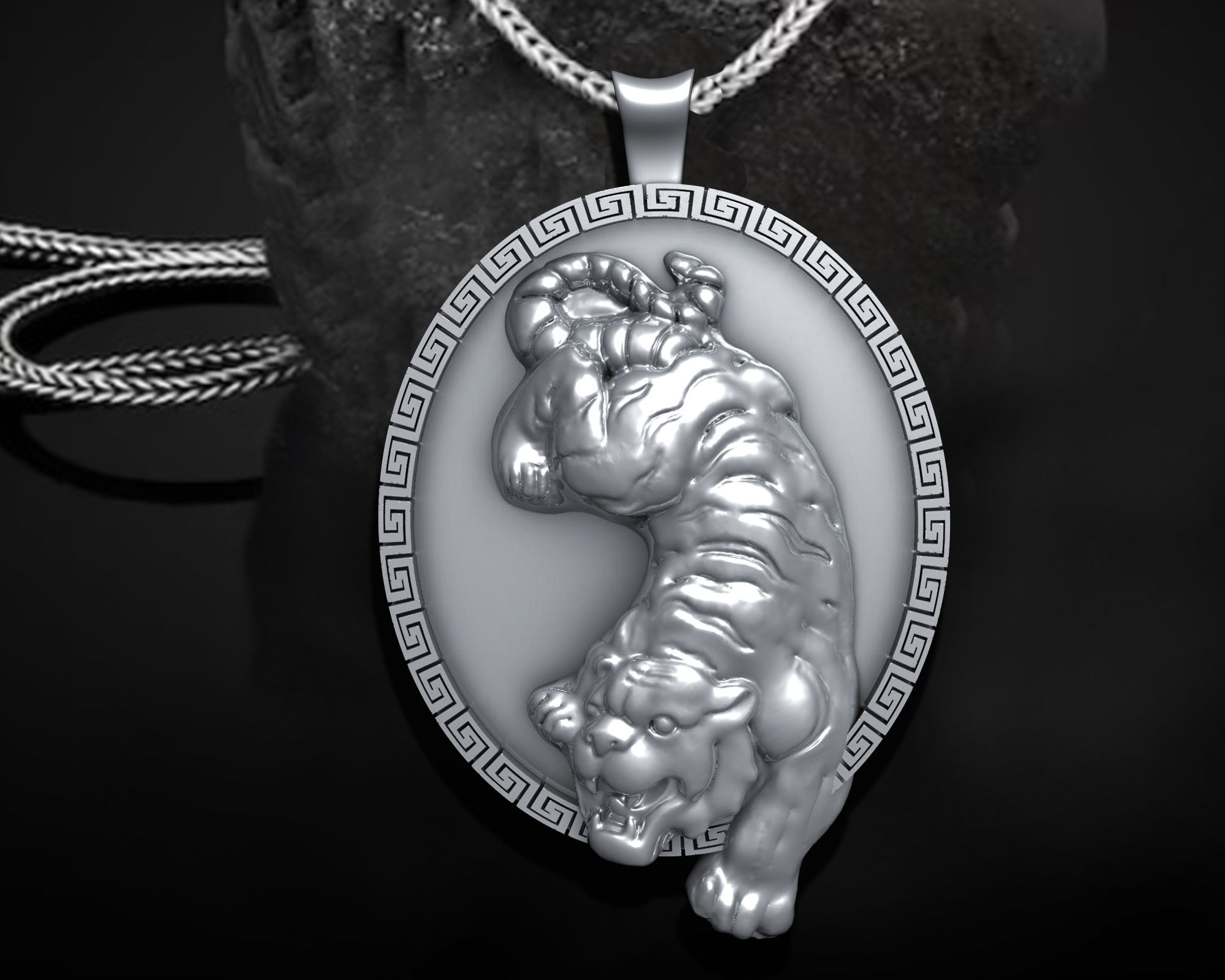 Tiger Pendant M3 3D model 3D printable | CGTrader