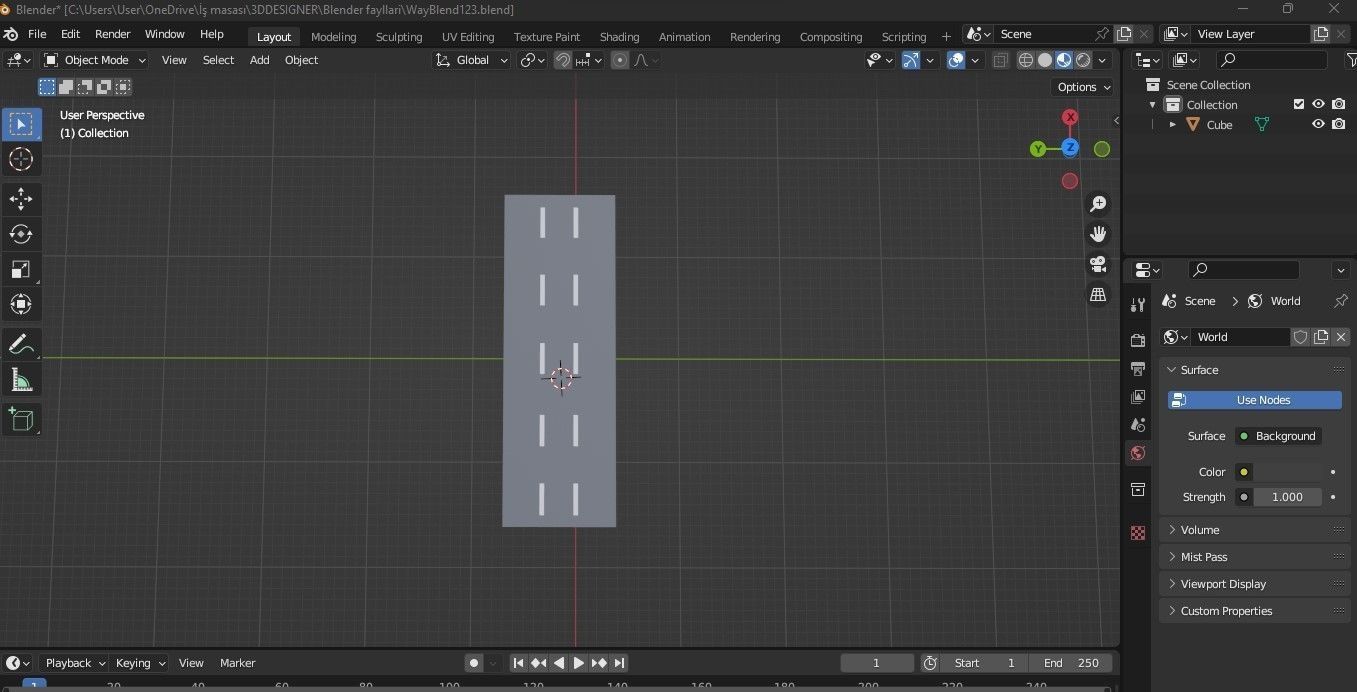 Asphalt road free 3D model | CGTrader