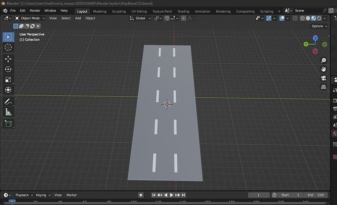 Asphalt road free 3D model | CGTrader