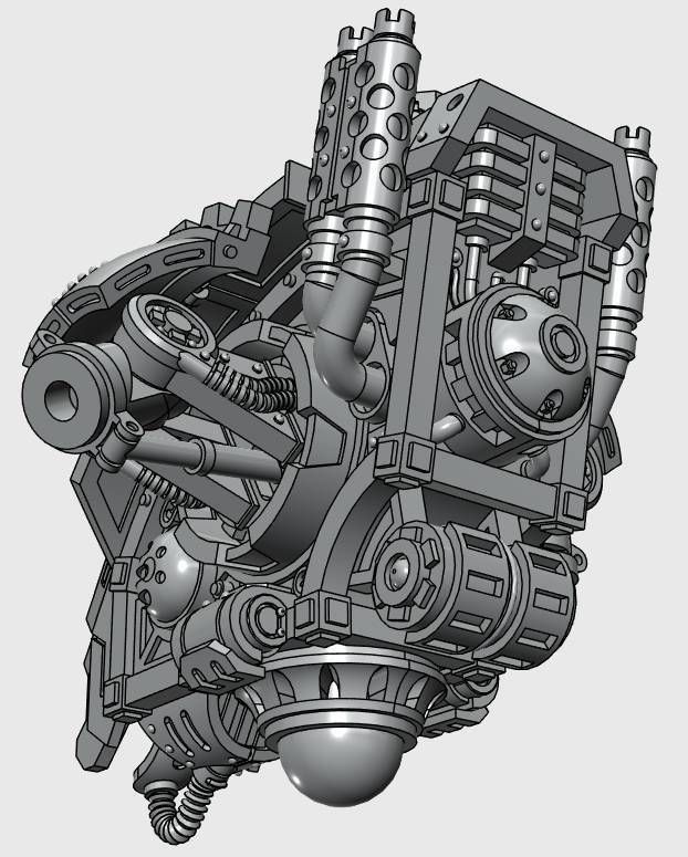 MECHA KNIGHT RETINUE THORAX 3D model 3D printable | CGTrader