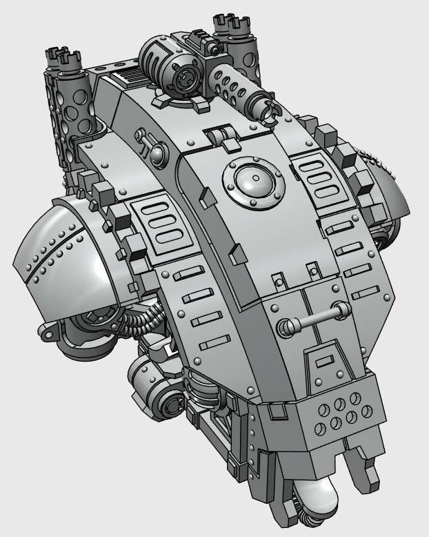 MECHA KNIGHT RETINUE THORAX 3D model 3D printable | CGTrader