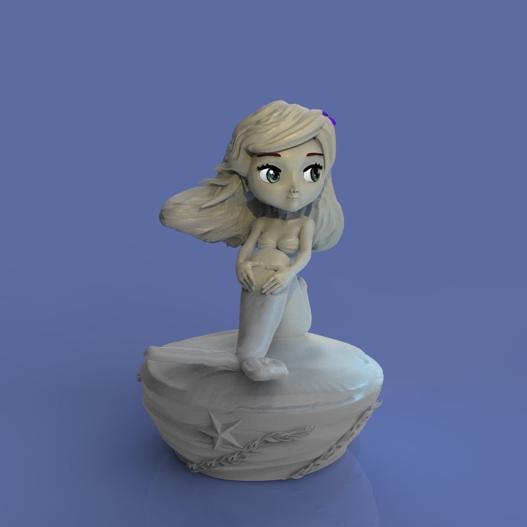 Ariel Mermaid 3D model 3D printable | CGTrader