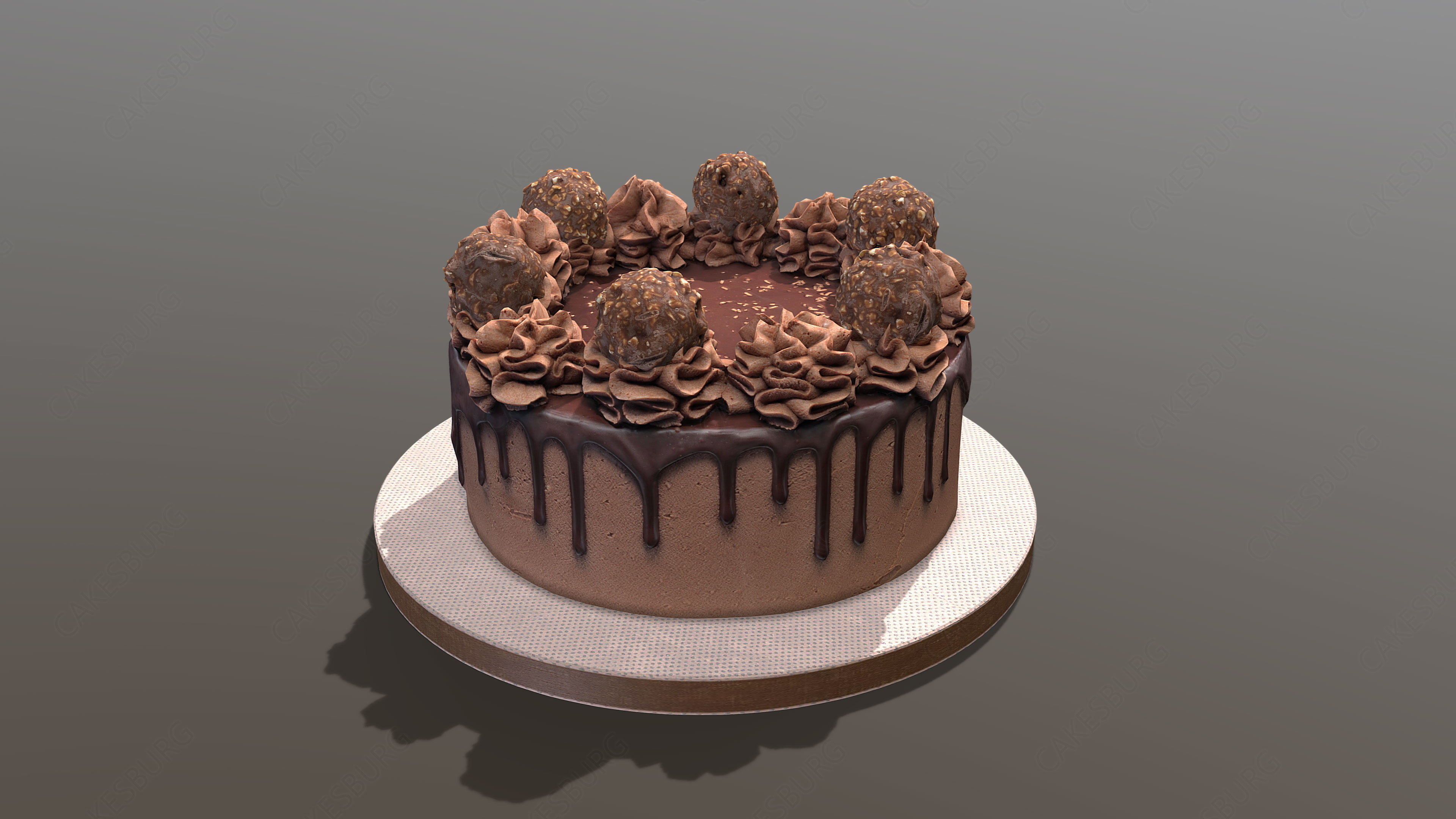 3D model Ferrero Rocher Drip Gateau VR / AR / low-poly | CGTrader