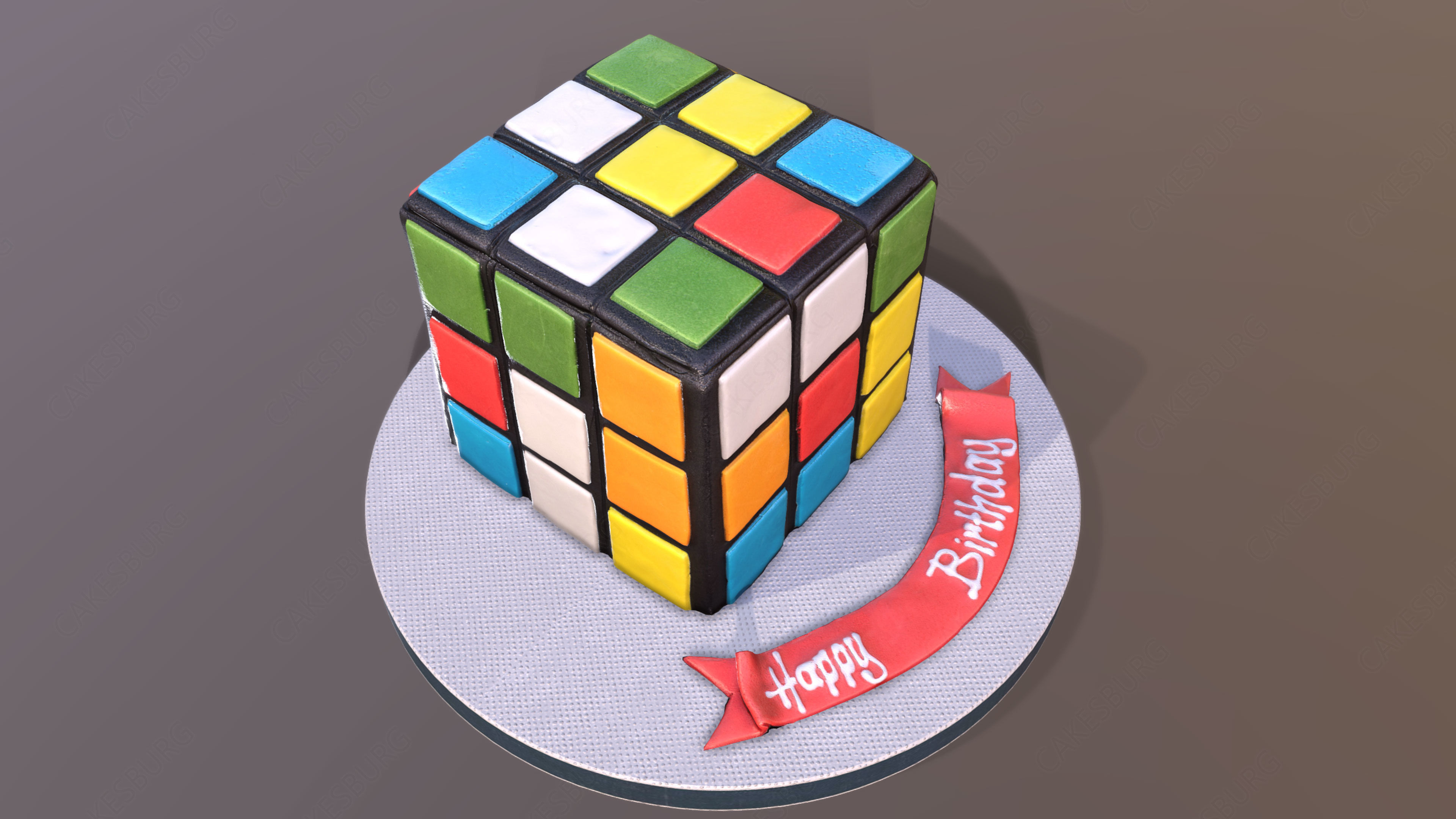 3D model Rubiks Cube Cake VR / AR / low-poly | CGTrader