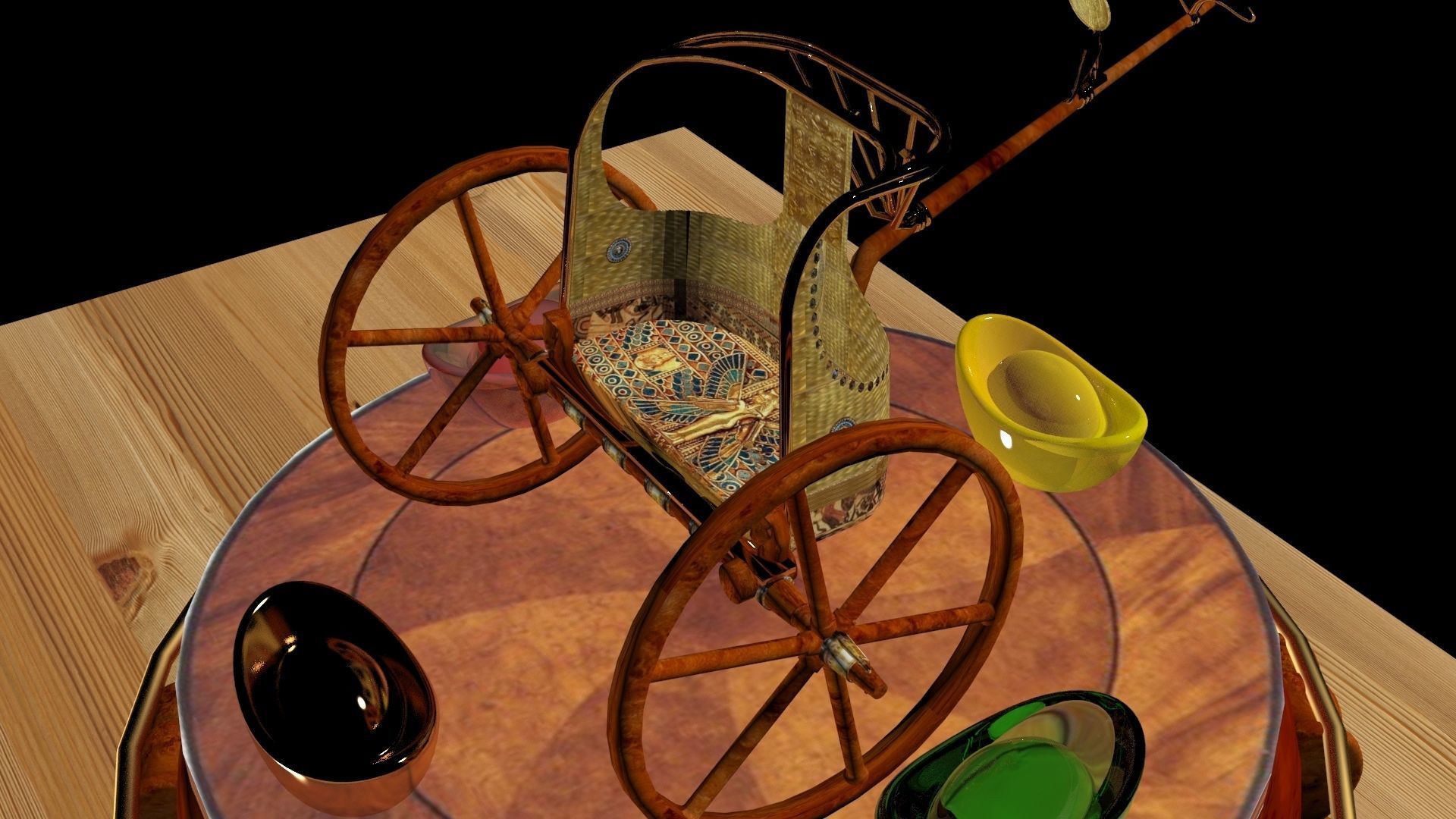 Egyptian Chariot 3D model | CGTrader