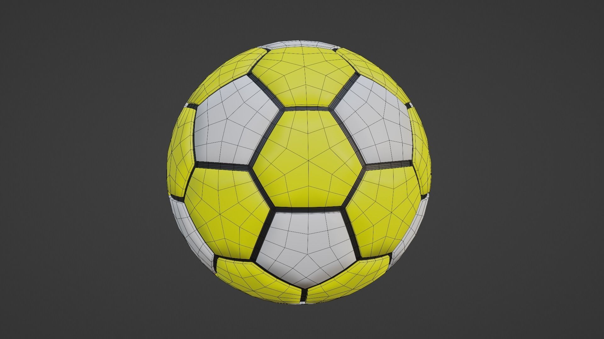 3D model Yellow Soccer Ball VR / AR / low-poly | CGTrader