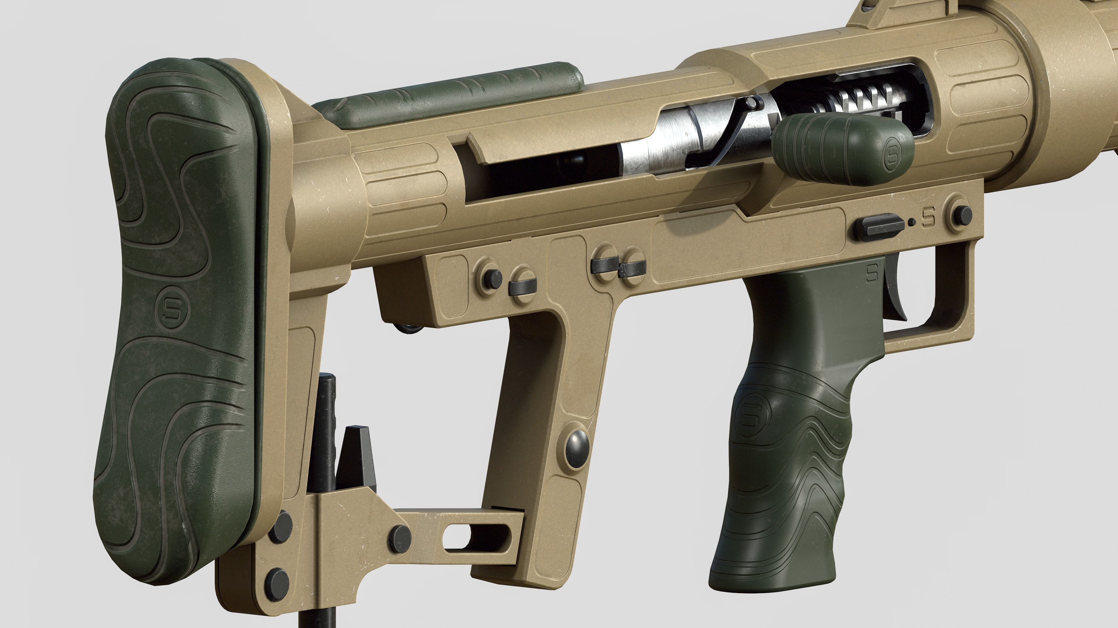 3D model Snipex M100 - Replica -LOW POLY VR / AR / low-poly | CGTrader