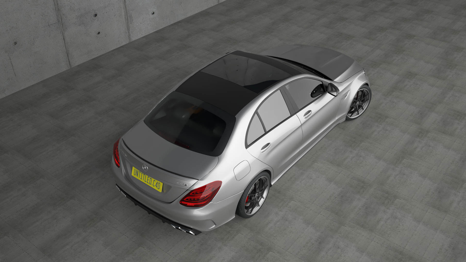 Mercedes C63 S AMG 3D model animated rigged | CGTrader