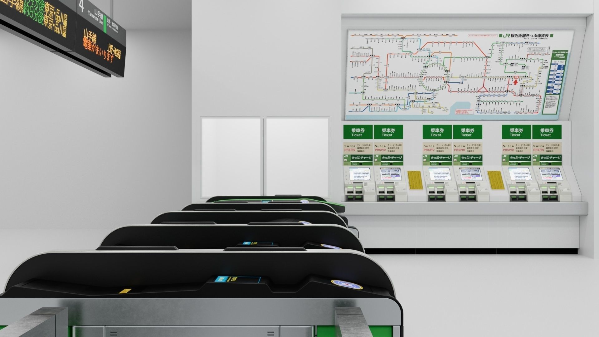 Japanese Railway station Entrance 3D model | CGTrader