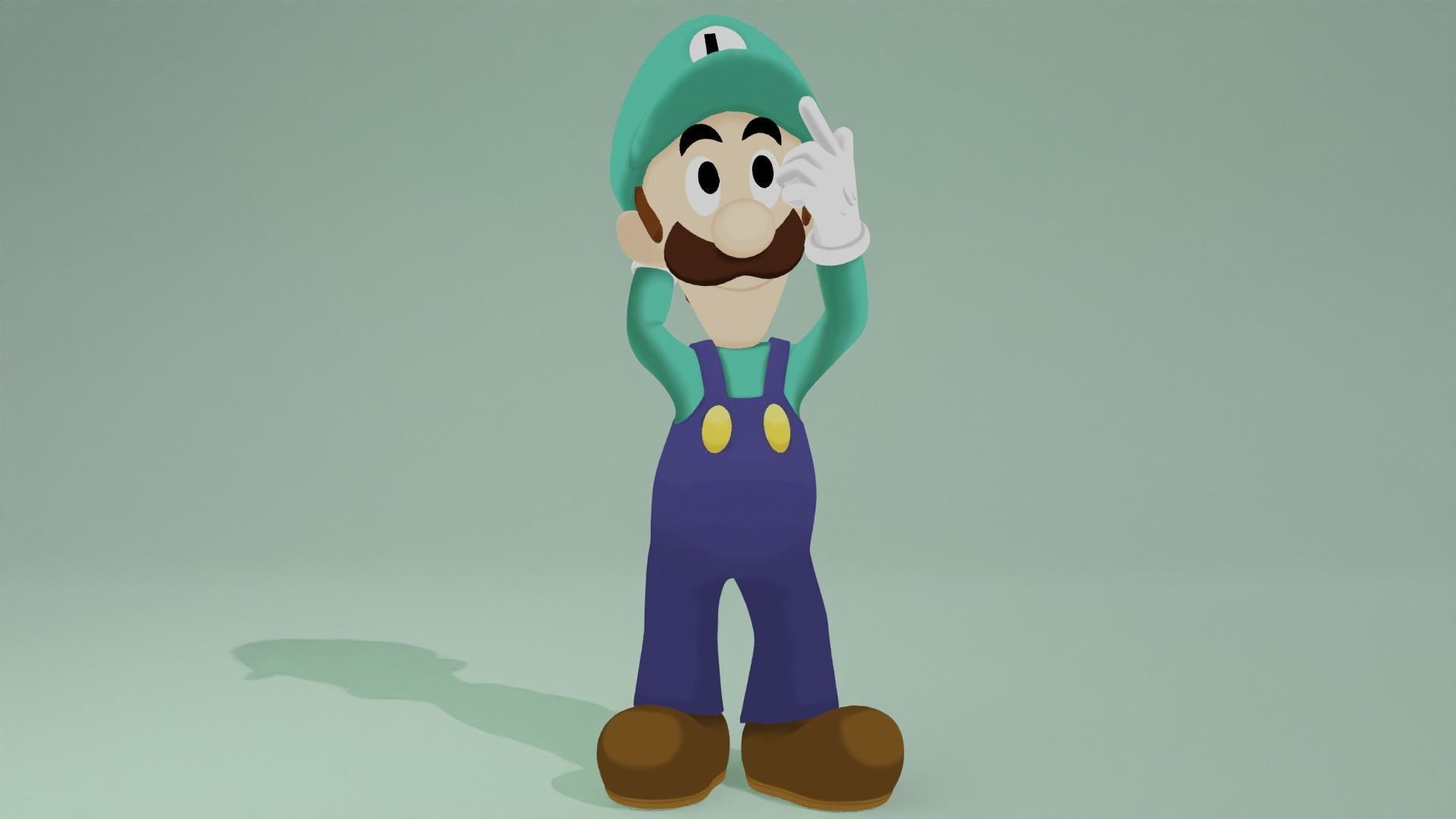 Mario Luigi and Starlow 3D model rigged | CGTrader