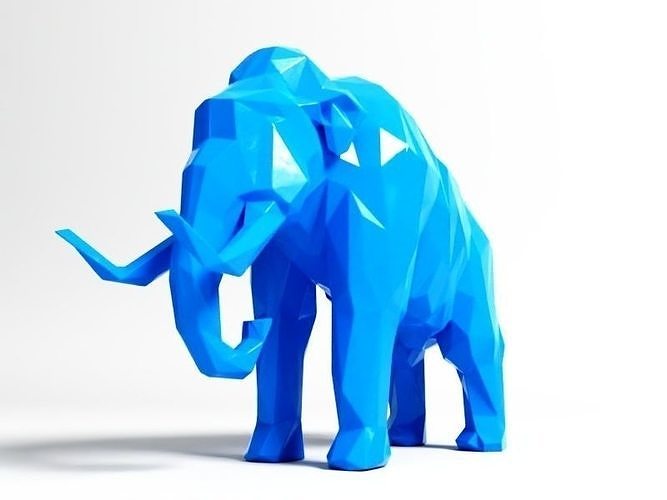 Polygon Mammoth 3D model 3D printable | CGTrader