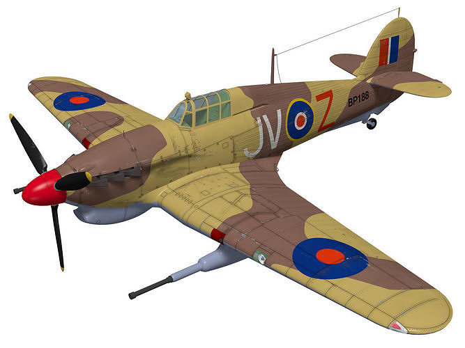 Hawker Hurricane MK2d 3D model | CGTrader