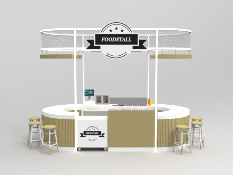 Food Stall Booth Design 3D model | CGTrader