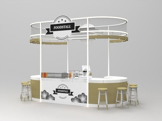 Food Stall Booth Design 3D model | CGTrader