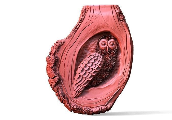Owl CNC 3D model 3D printable | CGTrader